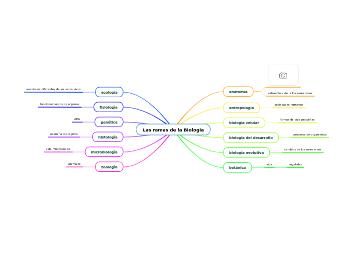 Las ramas de la Biología - Mind Map
